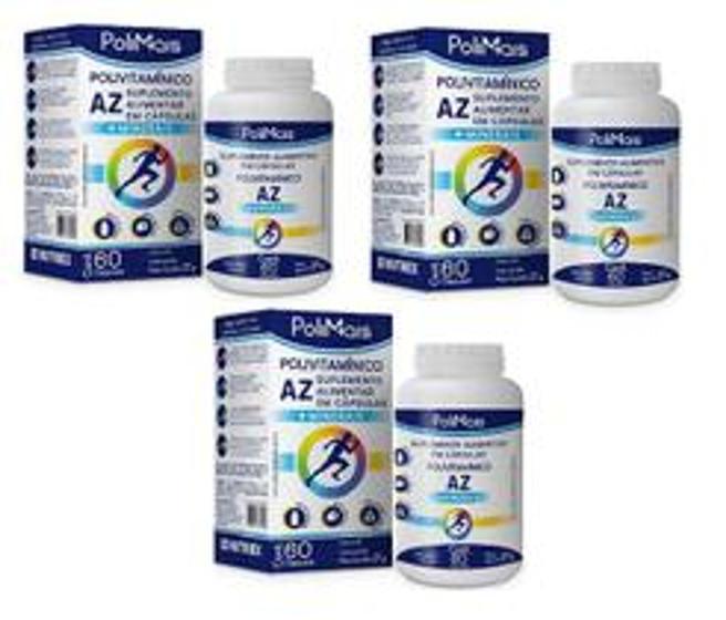 Polimais com 60 capsulas Kit com 20 unidades Polivitaminico AZ ...