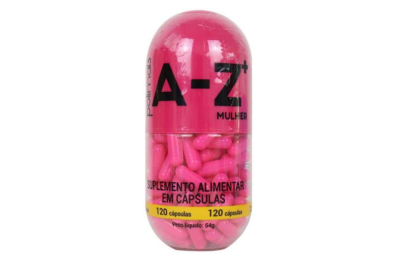 Polivitaminico A-Z mulher+ 120 Cápsulas PoliMais - Multivitamínico ...