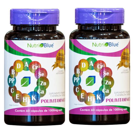 Polivitaminico Nutriblue - Com Vitaminas E Minerais De A-Z - Multivitamínico / Polivitamínico ...