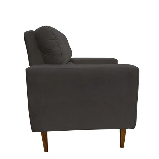 Poltrona Decorativa Luna Linho Azul Royal - Kimi Design - Poltronas ...