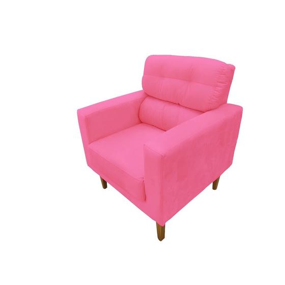 Poltrona Decorativa Luna Linho Cinza Escuro - Kimi Design - Poltronas ...