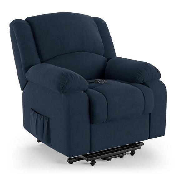 Poltrona Do Papai Reclinável Melim Elevação Lift Elétrico Veludo Fh1 ...