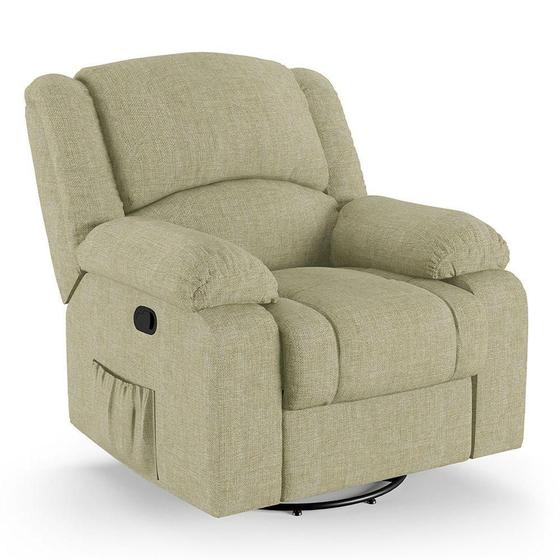 Poltrona Do Papai Reclinável Melim Glider Giratória Linho Bege Fh1 - D ...