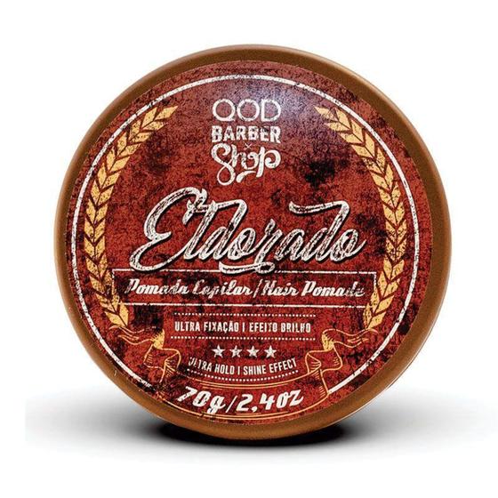 Pomada Capilar ELDORADO 70G - Alta Fixação Efeito Brilho - QOD BARBER ...