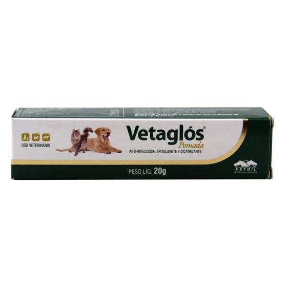 Pomada Cicatrizante Vetnil para Cães e gatos Vetaglos 20g ...