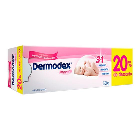 Pomada para Prevenção de Assaduras Dermodex Prevent 30g com 20% de ...