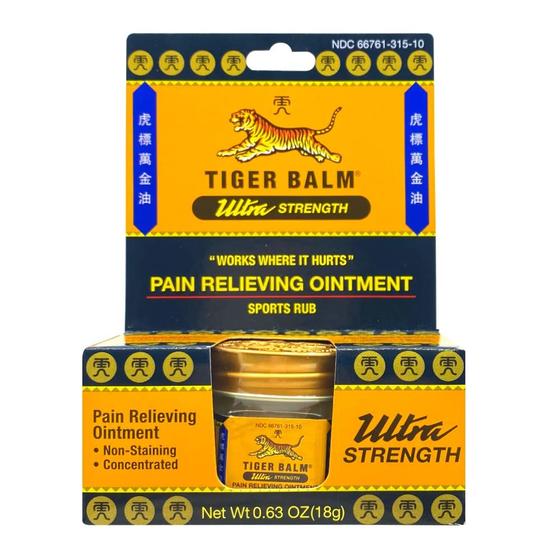Pomada Tiger Balm Ultra Strength para Alivio da Dor - 2 Unidades de 18 ...
