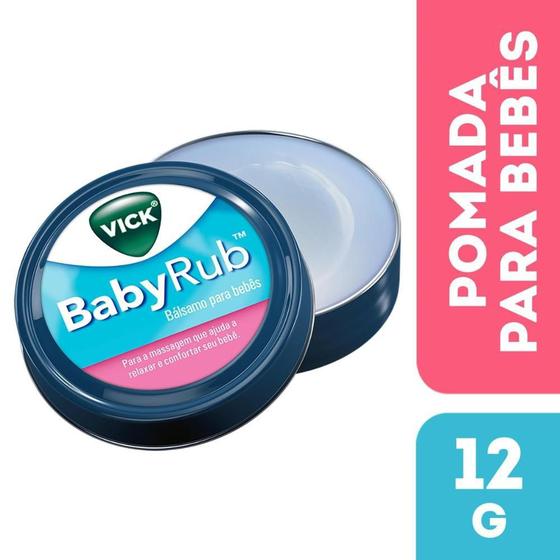 Pomada Vick Baby Rub Calmante para Bebês 12g - Material Médico e ...