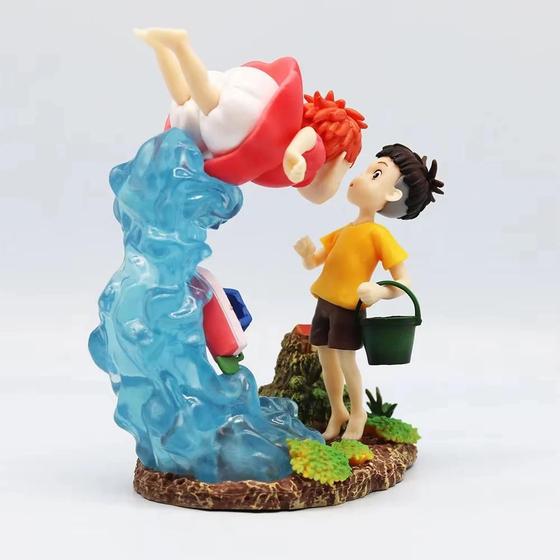 Ponyo on the Cliff PVC Action Figure Anime Modelo Boneca Brinquedo ...
