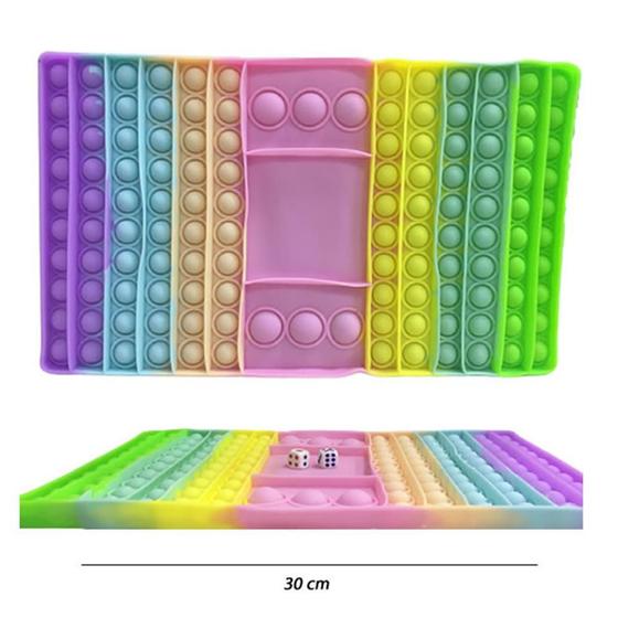 Pop It Gigante Tabuleiro Jogo Dados Popit Anti Stress Grande - SP All ...