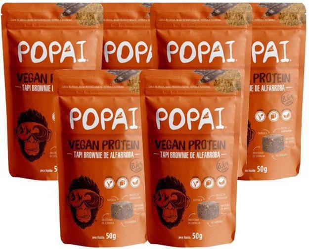 Popai Snack Proteína Fitness Vegano Sabor Tapi Brownie 06 Un - Comida ...