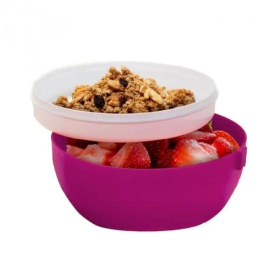 Porta Alimentos Mix Fit com Divisória 600ml Multiuso Prático - Injetemp ...