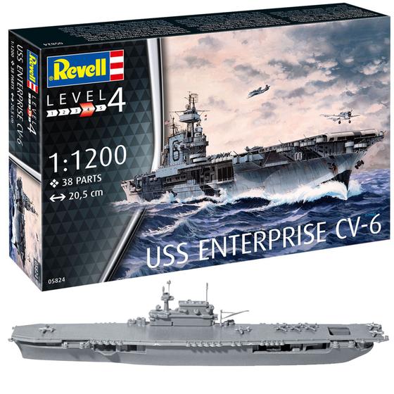 Porta Avião Uss Enterprise Cv-6 1/1200 Revell 5824 - Kit para montar e ...