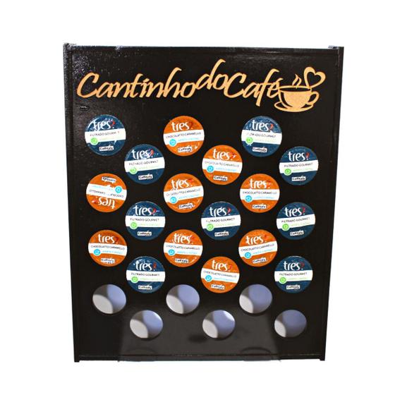 Porta Capsulas Três Corações Cantinho Do Café Suporte Feito De Madeira ...