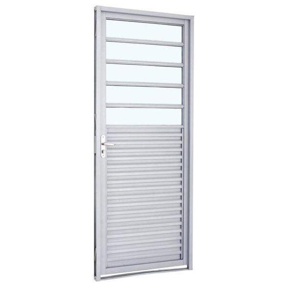 Porta com Veneziana Aço Sasazaki Prátika Apd 1 Folha 217 x 87 x 6,5cm ...