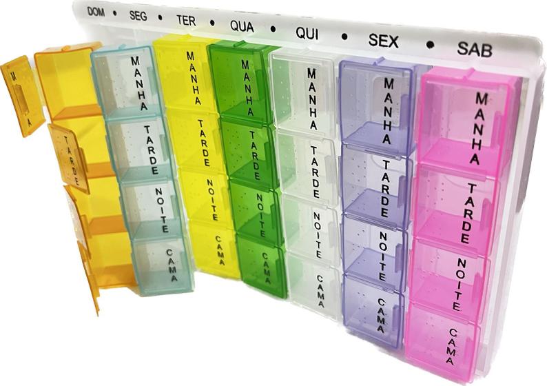 Porta Comprimido Semanal e Mensal - Organização Prática e Colorida ...