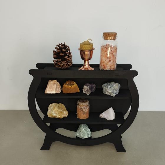 porta cristais e velas prateleira rack de mesa caldeirão Tríplice ...