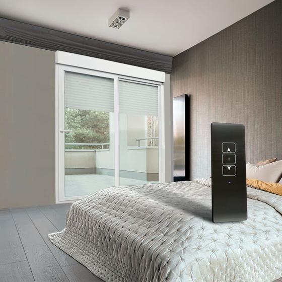 Porta de PVC Integrada 230x200cm Vidro Temperados com Cremona e ...