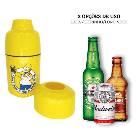 Porta Garrafa Litrinho Cerveja Lata Long Neck 3 Em 1 - Silk Plast ...