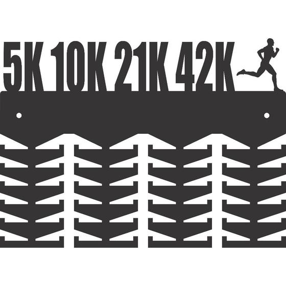Porta Medalhas modelo CORRIDA 5K 10K 21K 42K MASCULINO produzido em Madeira Mdf 6mm de alta ...