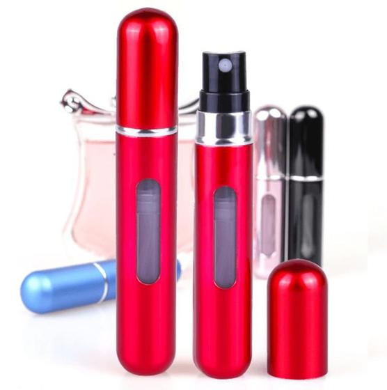 Porta Perfumes Grande Recarregável 8ml Portátil Vermelho - Atomizador ...