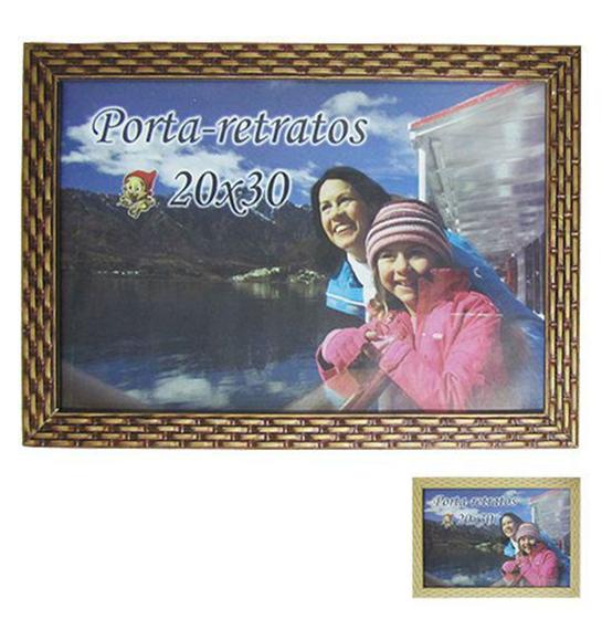 Porta Retrato 20x30 com Moldura de Madeira Trelica Colors para Parede ...