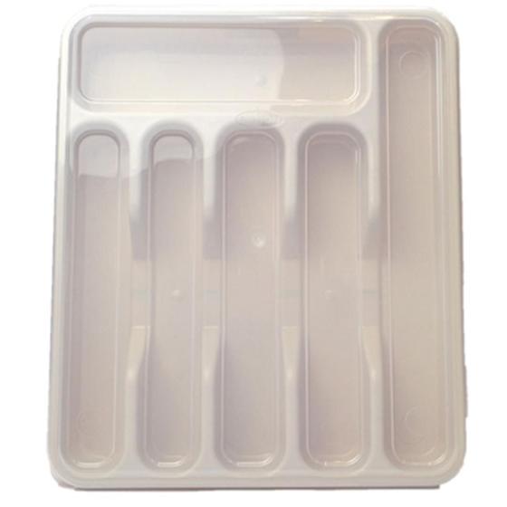 Porta Talheres 6 Divisórias Extra 34Cm Com Tampa Branco - Nitron ...