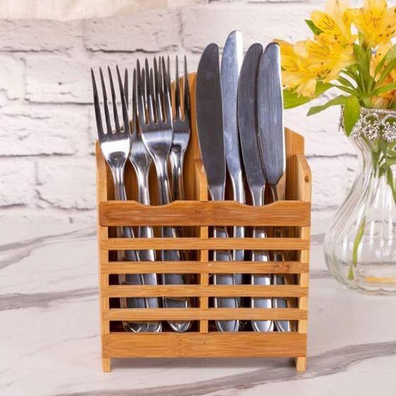 Porta Talheres De Bambu 15x20cm Moderno Sustentável - clink - Porta ...