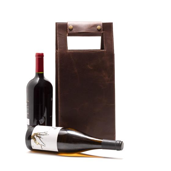 Porta Vinho De Couro Legítimo Wine Bag Presente Alto Padrão - Faria ...