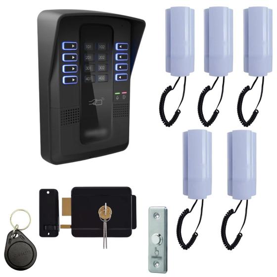 Porteiro Interfone Coletivo 5 Pontos Completo Intelbras - Interfone e ...