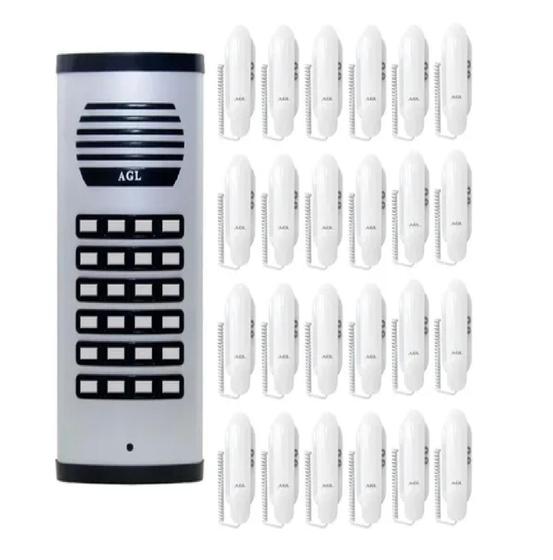 Porteiro Interfone Coletivo Agl 24 Pontos Com 24 Monofones - Interfone ...
