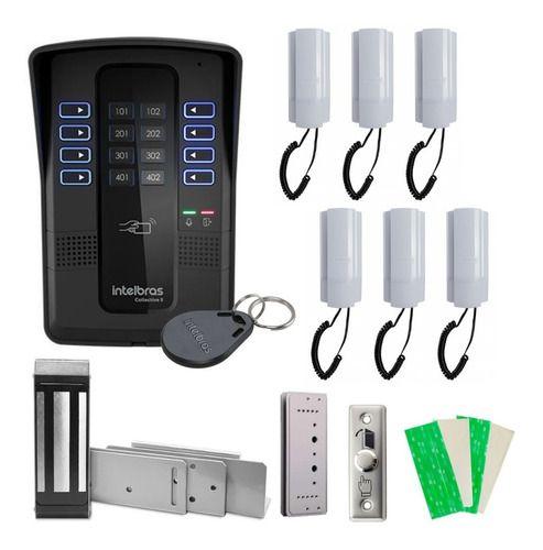 Porteiro Interfone Predio 6 Pontos Intelbras Eletroímã Vidro ...