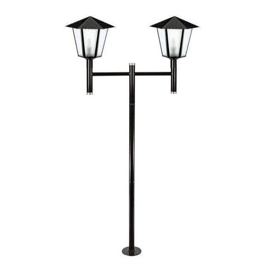 Poste de Jardim 2,44m Bivolt com Lanterna Sextavado 2xE27 Blumenau ...