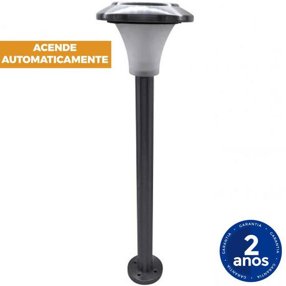 Poste De Jardim Moderno 70cm Luz Led 6,5w Branco Quente 3000k Aço Inox ...