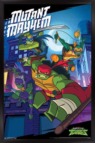 Pôster Enquadrado Rise of The Teenage Mutant Ninja Turtles - Mayhem ...
