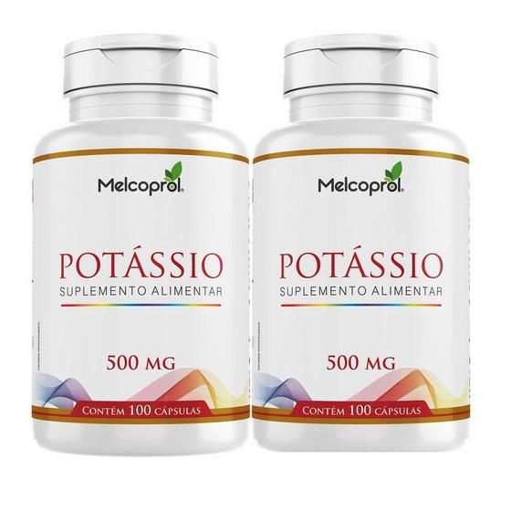 Potássio 500Mg 2X100 Cápsulas Melcoprol - Suplemento Potássio ...