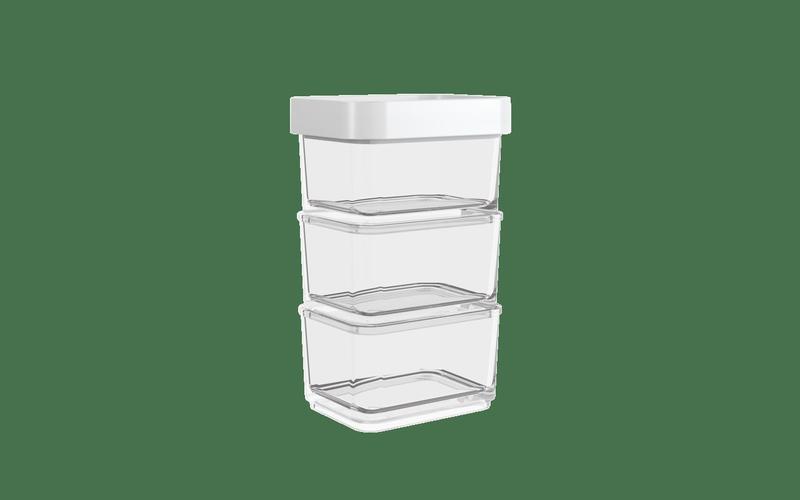 Pote Clear Micro Trio Coza 6,2 x 8 x 13 cm 300 ml Branco - Pote ...
