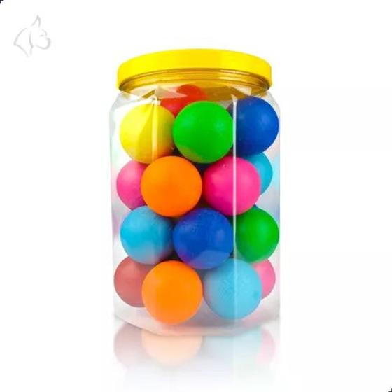 Pote de Bola Lisa de 45mm Com 20 Unidades Cores Diversas Para Pet Shop ...