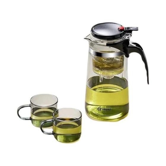 Pote De Chá De Vidro Resistente Ao Calor Com Infusor Conjunto De Chá ...