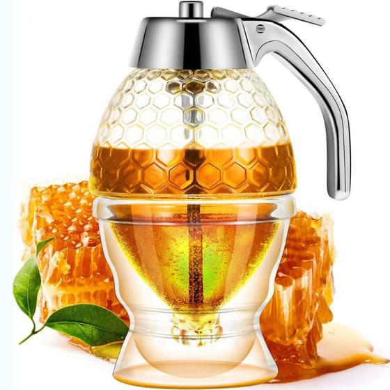 Pote de Mel Profissional Meleira Suporte para Mel Dispenser Pote ...