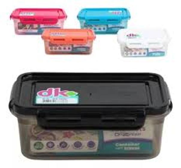 Pote de Plástico 1L com Trava Retangular Color (Kit com 3 unidades) - Z ...