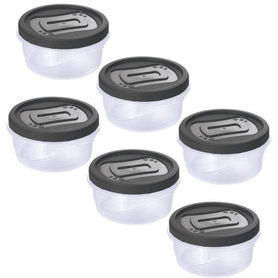 Pote de plástico Clic rosca 900ml com 6 unidades Plasutil ref.13888 ...