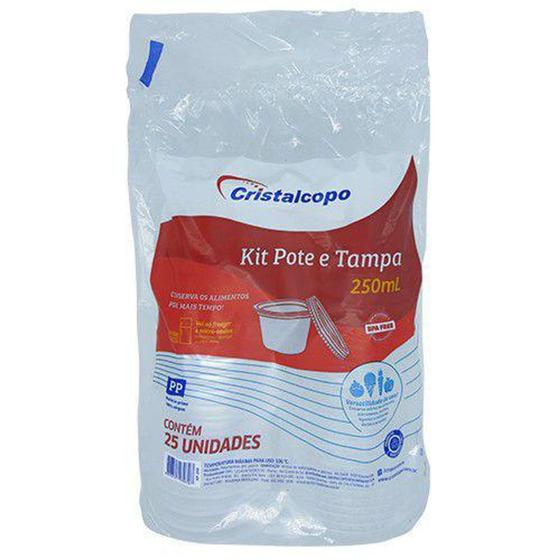 Pote desc cristalcopo 250ml c/tpa 25un - Pote - Magazine Luiza