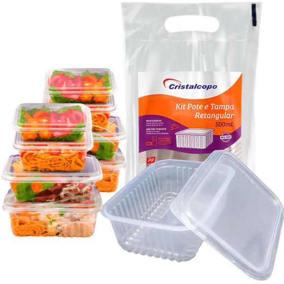 Pote Descartável 500ml Freezer Microondas Marmita - 25 Un. - ACP VARIEDADES - Marmitas ...