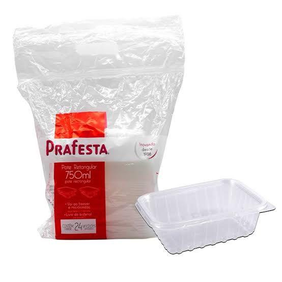Pote Embalagem Descartável 750ml Freezer E Microondas marmita fitness 24un. - PRAFESTA ...