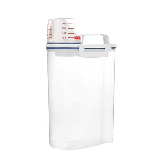 Pote Hermético Com Copo Medidor 2L Dispenser Ração Milho Feijão Arroz ...