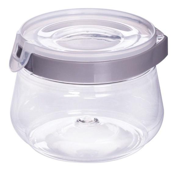 Pote Hermético Mantimentos Redondo C Trava 700 Ml Plasútil Borracha ...