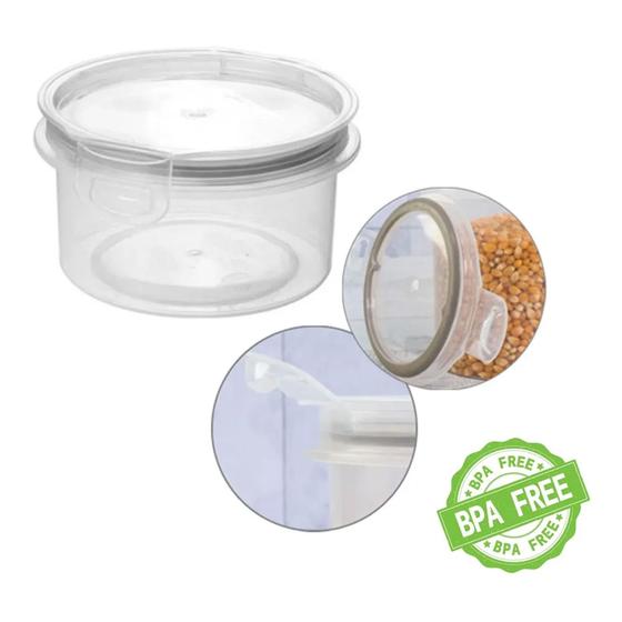 Pote Hermético Para Biscoito E Mantimentos 550ml Transparent - MegaMix ...