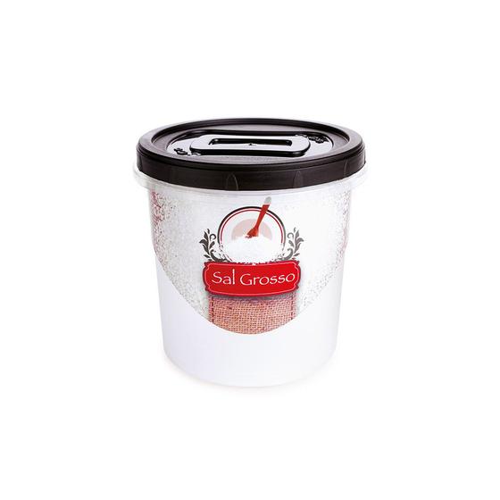 Pote para Sal Grosso em Plástico com Tampa Rosca Preta 1,8L - Plasutil ...