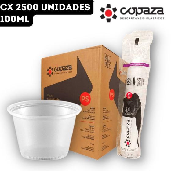 Pote Plástico Descartável Copaza Liso Translúcido - Linha Café ...